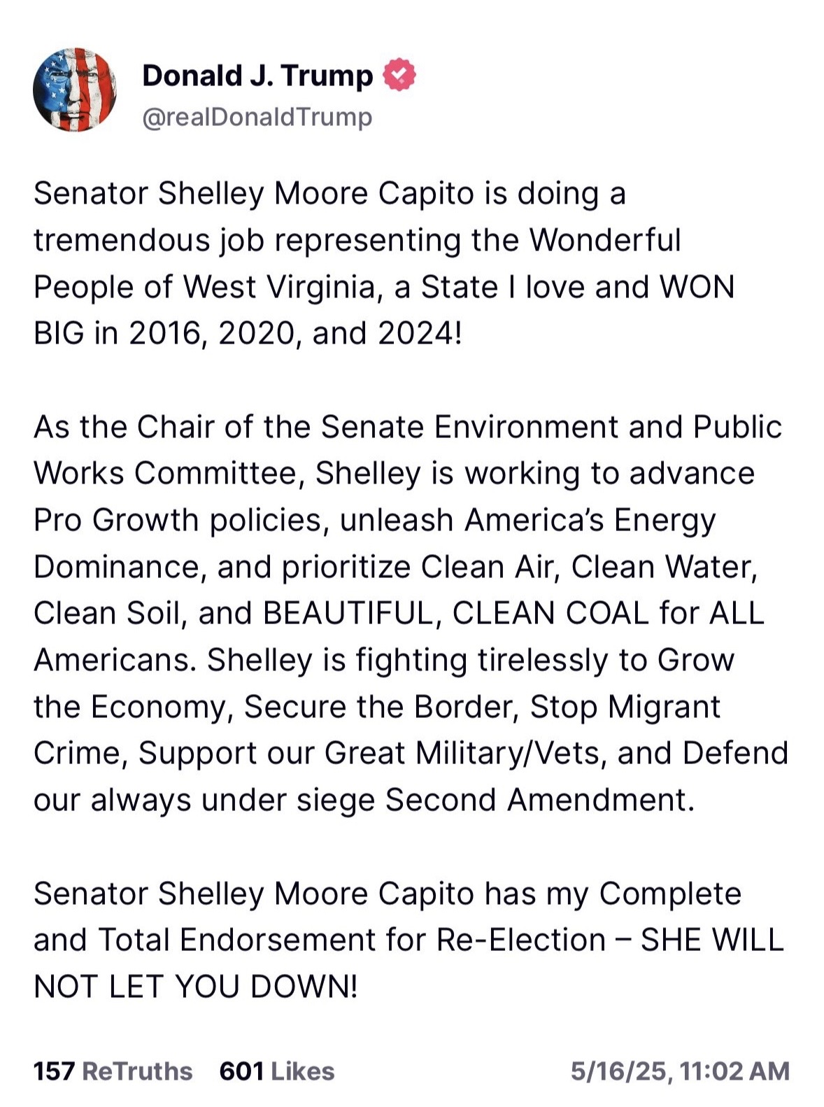 Endorsements - Shelley Moore Capito